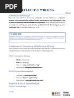 Writing a Reflective Log Guide | PDF | Learning | Experience