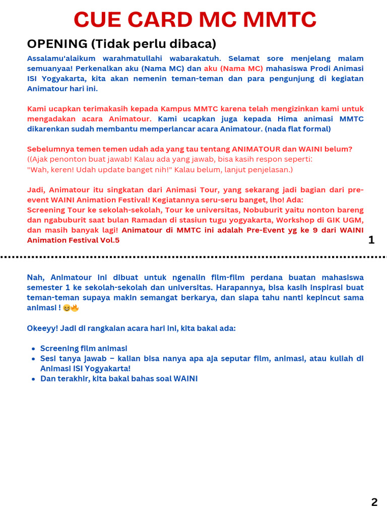 Cue Card MMTC - 20250424 - 133709 - 0000 | PDF