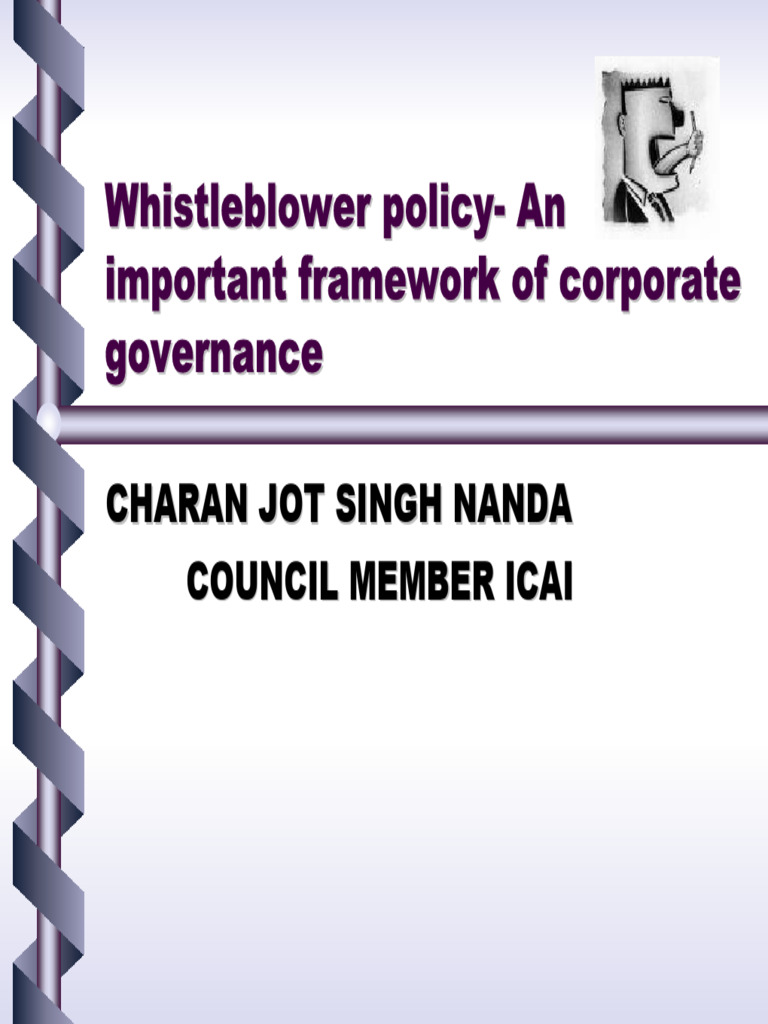Whistle Blower Policy and Corporate Governance | PDF | Corporate ...
