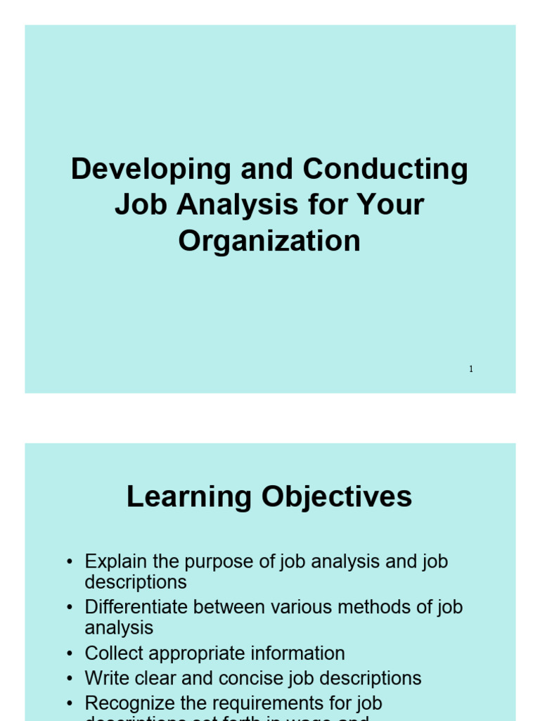 Job Analysis and Evaluation Guide | PDF | Americans With Disabilities ...