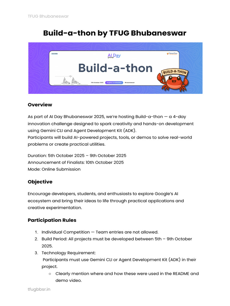 Build-A-thon by TFUG Bhubaneswar | PDF | Computing