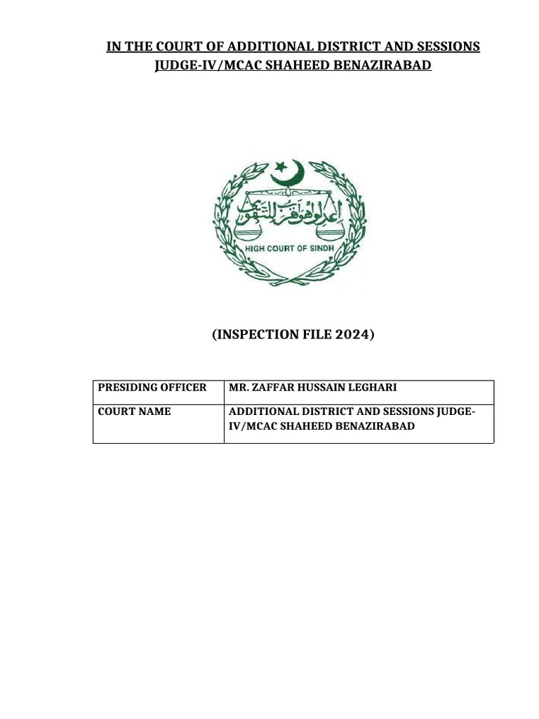 Annual Court Inspection Report 2024 | PDF | Lawsuit | Appeal
