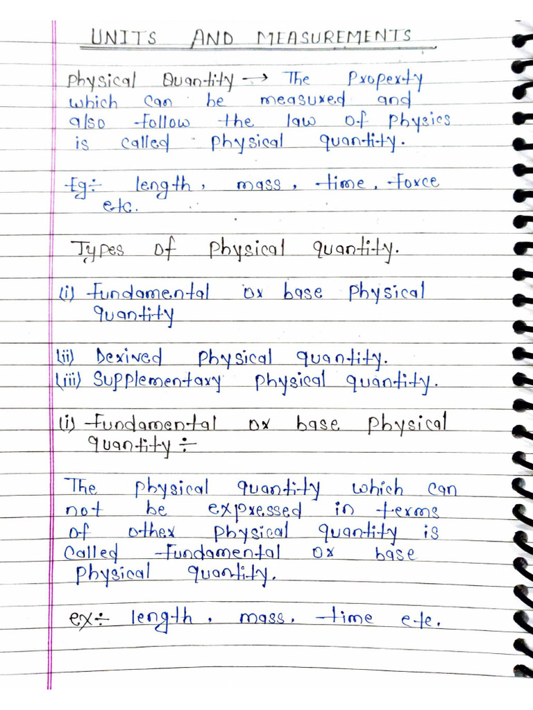 11th Physics CH 1 Notes 2025 Eng | PDF