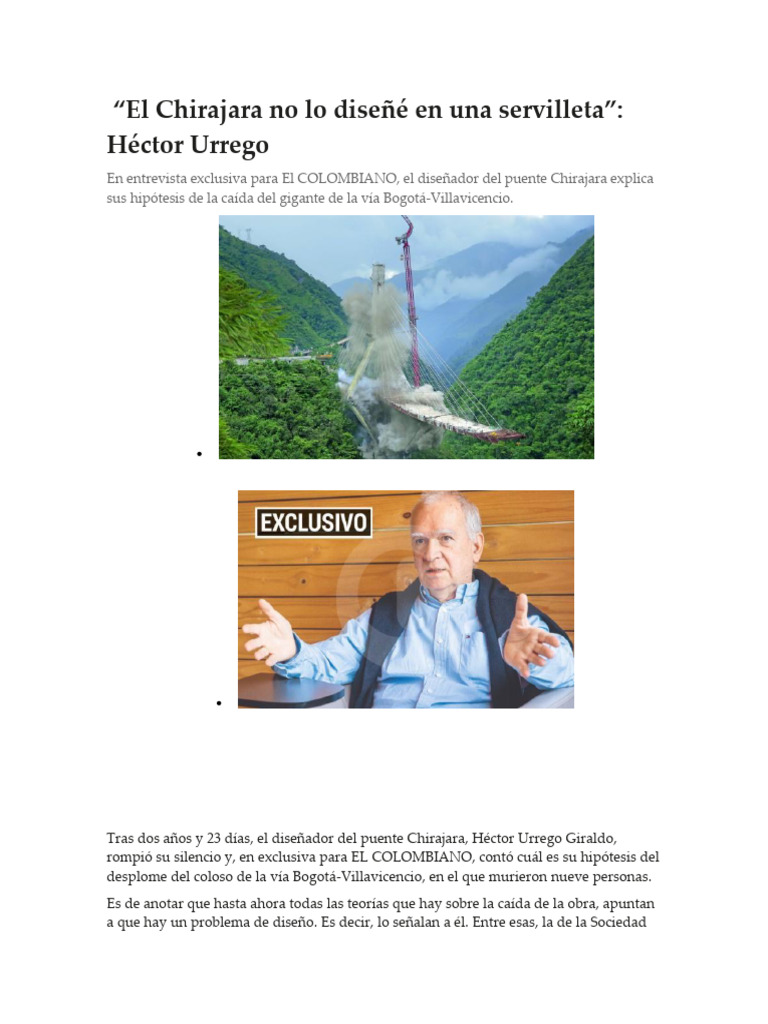 2020-02-09 El Chirajara No Lo Diseñé en Una Servilleta - Hector Urrego ...