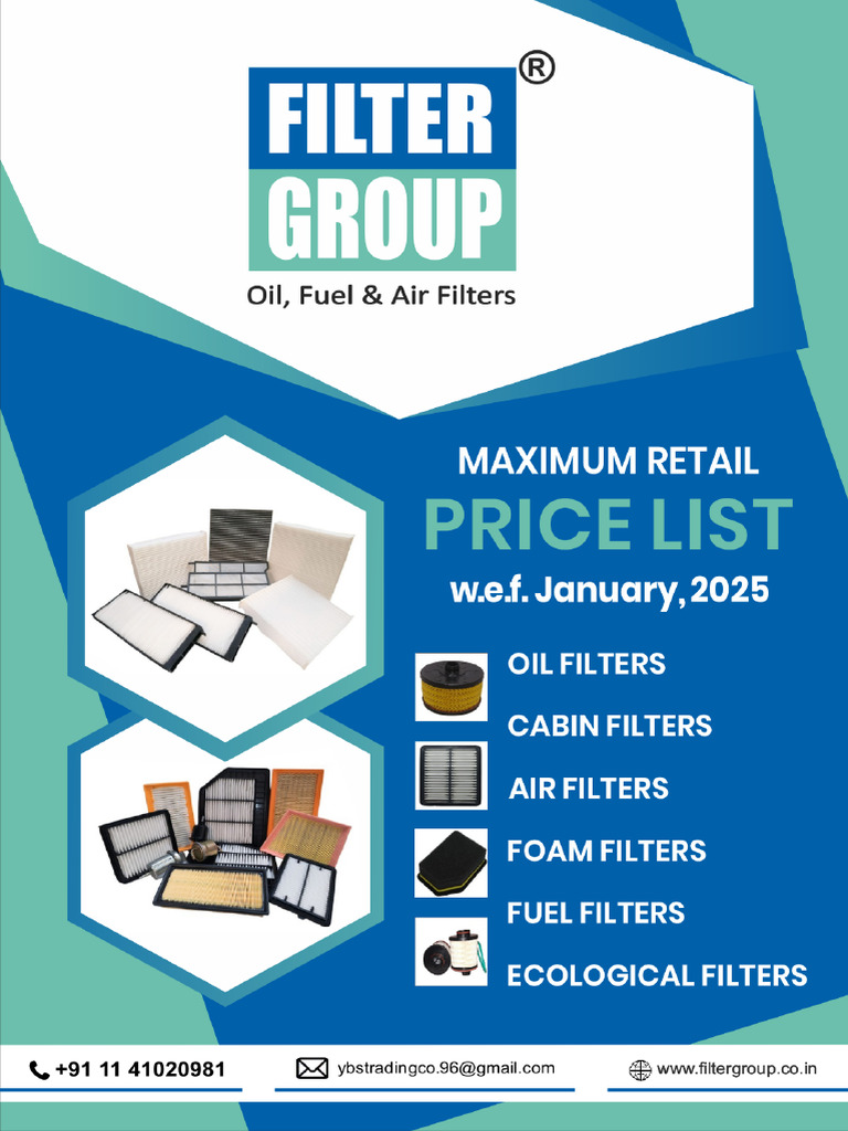 Filter Group List 2025 | PDF | Sedans | Car Manufacturers