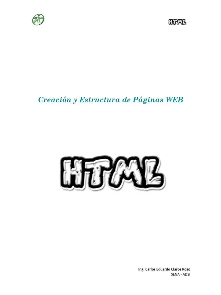 Manual de HTML SENA | PDF | Hipervínculo | HTML