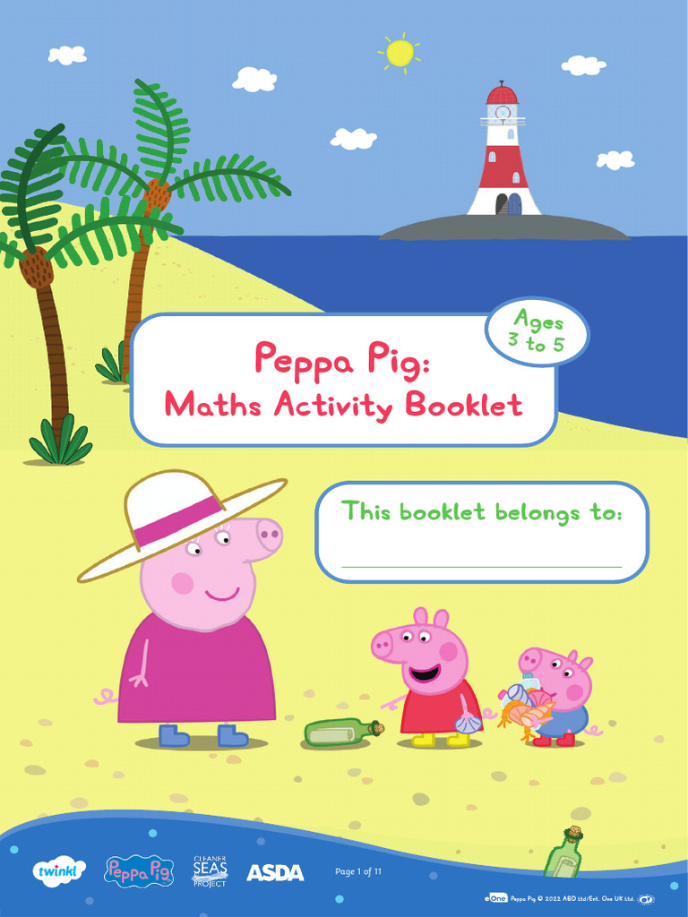 Peppa Pig Maths Activity Booklet | PDF | Waste | Pollution