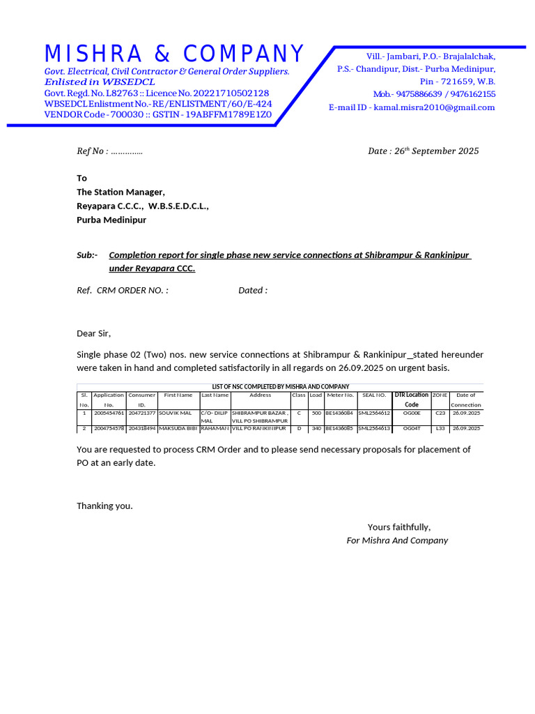 RYP NSC Completion Report 26.09.2025 | PDF