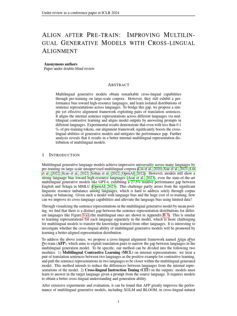 Align After Pre-Train-Improving Multilingual Generative Models With ...