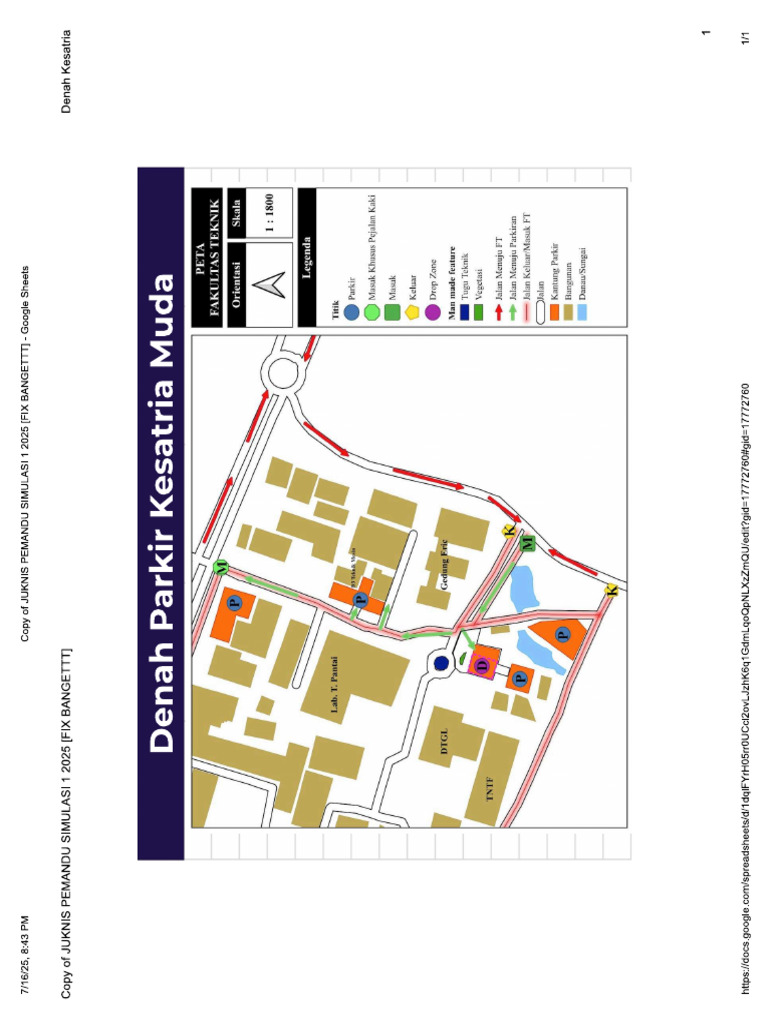 Denah Parkir Simul 1 Kesat | PDF