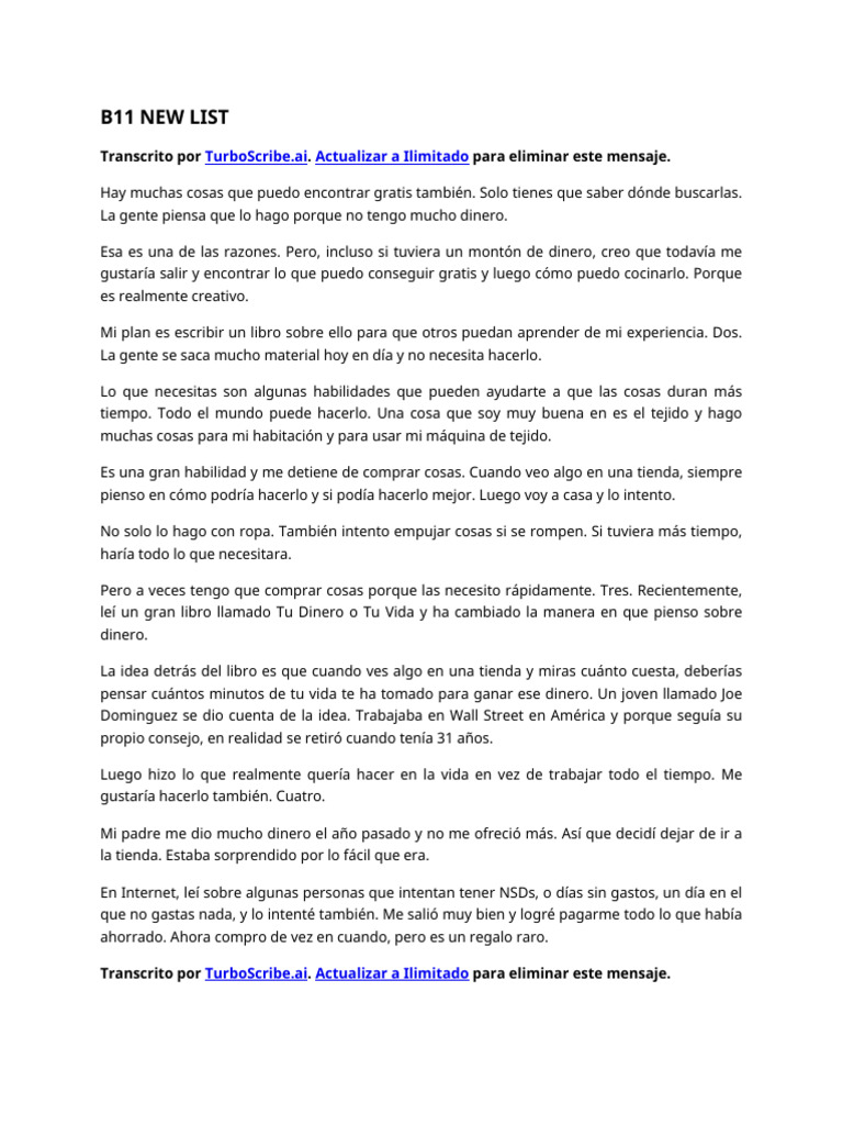 b11 New List | PDF