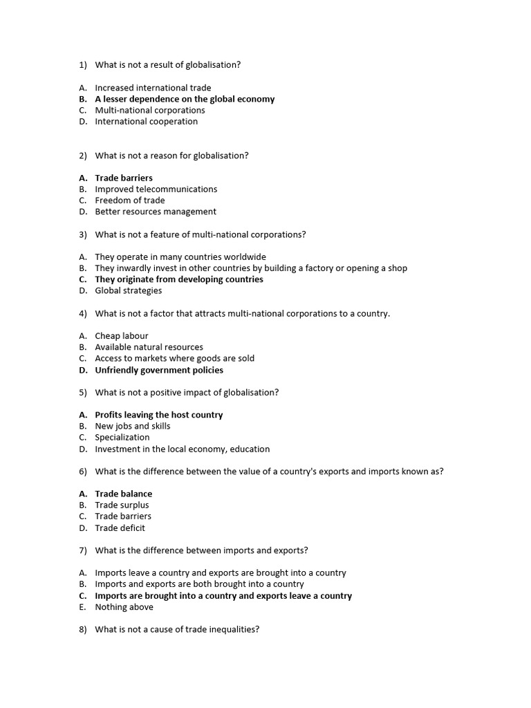 Understanding Globalization Concepts | PDF | Structural Adjustment ...