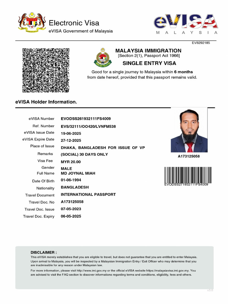 Malaysia Evisa Certificate_md Rabiul Hasan_dipu.pdf (5) | PDF