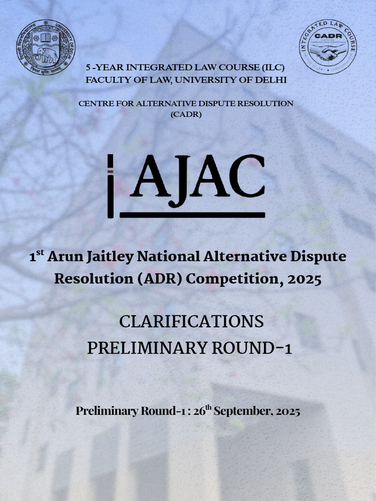 AJAC I Prelim 1 Clarifications | PDF