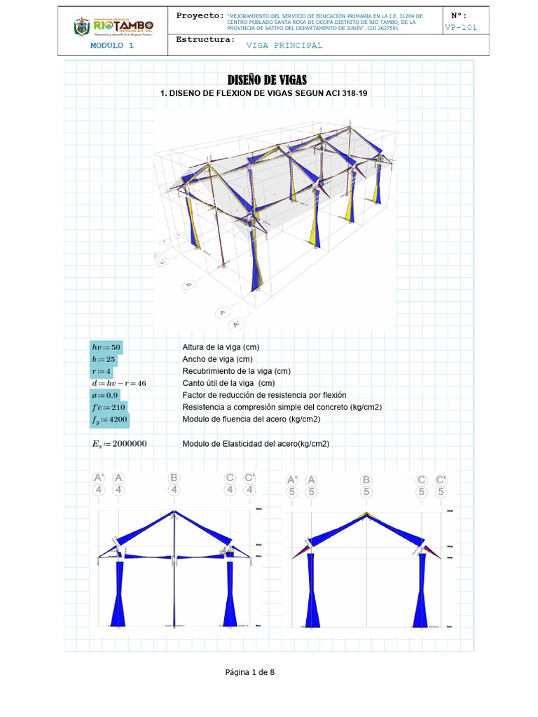 Diseño de Vigas para Educación Primaria | PDF | Viga (Estructura) | Doblar