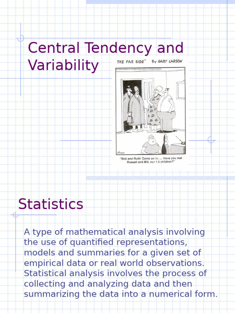 Understanding Central Tendency & Variability | PDF | Variance ...