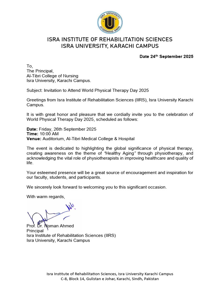 Principal ATCoN IUKC Invitation Letter | PDF