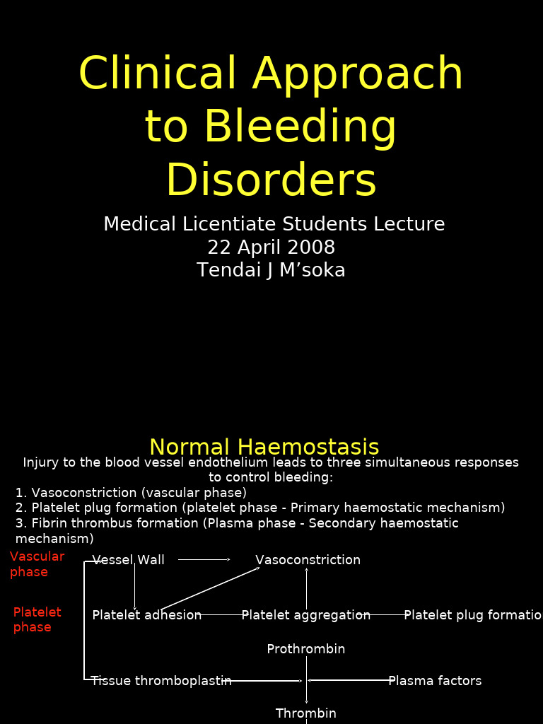 Clinical Guide to Bleeding Disorders | PDF | Coagulation | Platelet