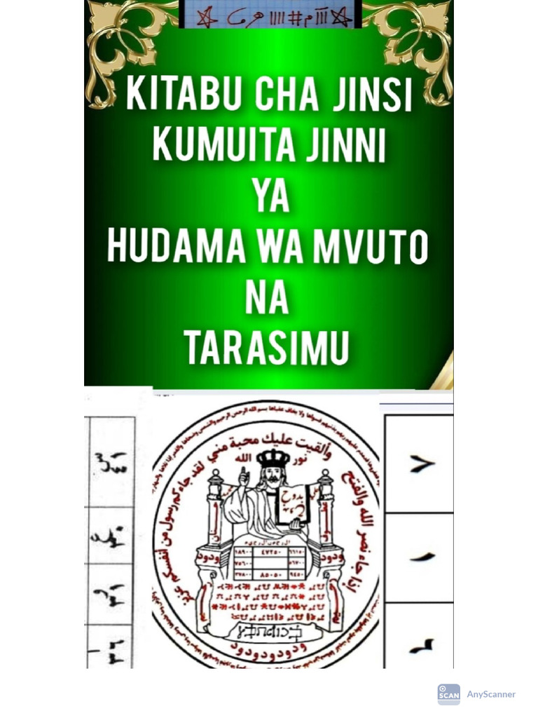 Kitabu Cha Jinsi Ya Kumuita Jini | PDF