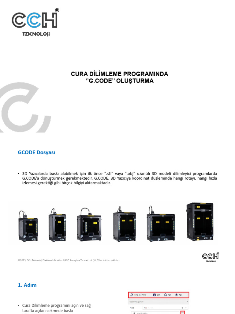 3b Yazici Cura Programinda G Code Olusturma | PDF