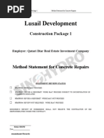 011-METHOD STATEMENT FOR REPAIR OF CONCRETE WORKS.pdf | Personal ...