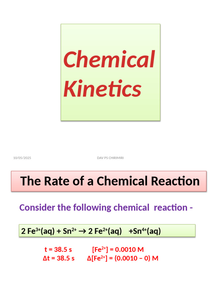 chapter-4-chemical-kinetics-ppt | PDF | Reaction Rate | Chemical Kinetics