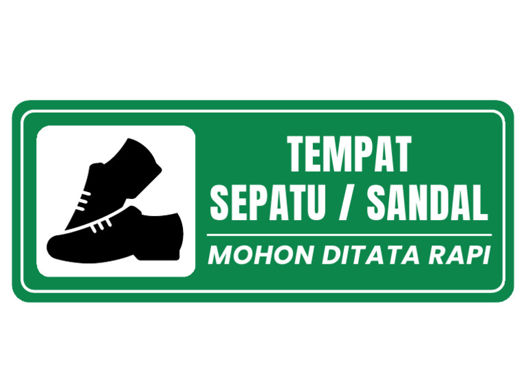Hijau Putih Instruksi Ditata Rapi Sepatu Sandal A4 | PDF