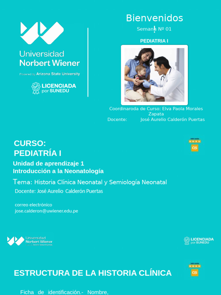 HIST. CLX Y EX. FISICO RN 2025-II | PDF | Infantes | Desarrollo humano