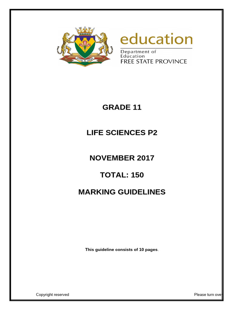 Grade 11 Life Sciences P2 Marking Guide | PDF | Greenhouse Effect ...