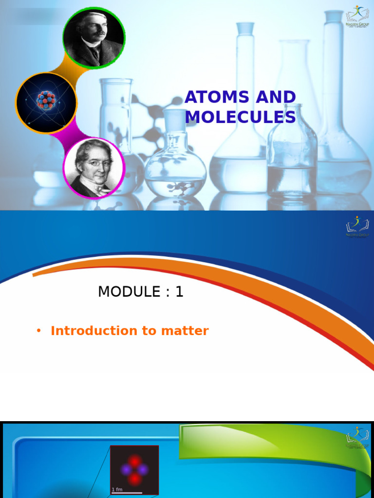 Class 9 Atoms and Molecules Overview | PDF | Ion | Mole (Unit)