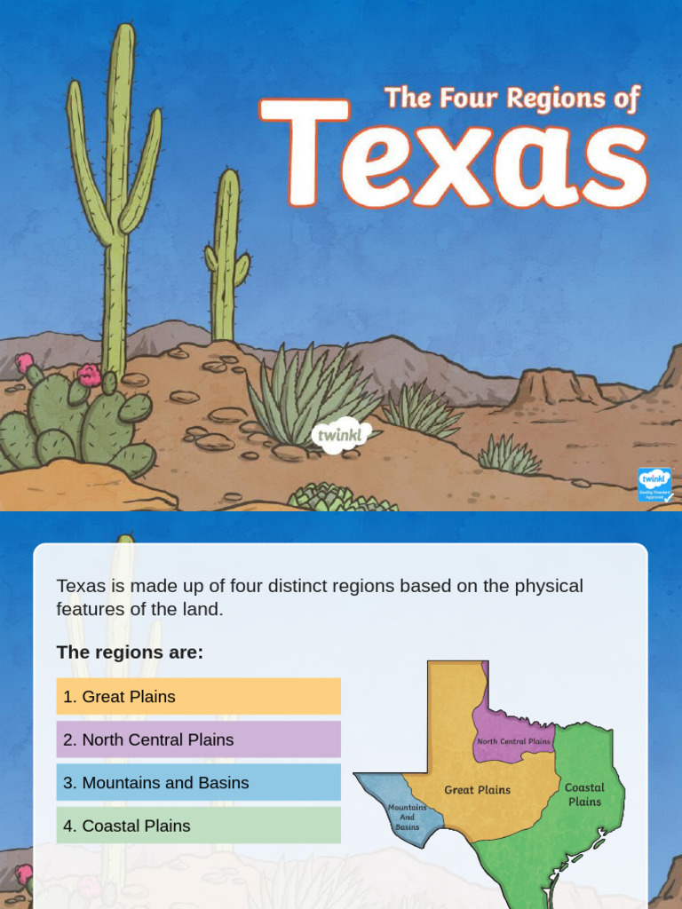 Regions of Texas PP For Notes | PDF | Great Plains | Texas