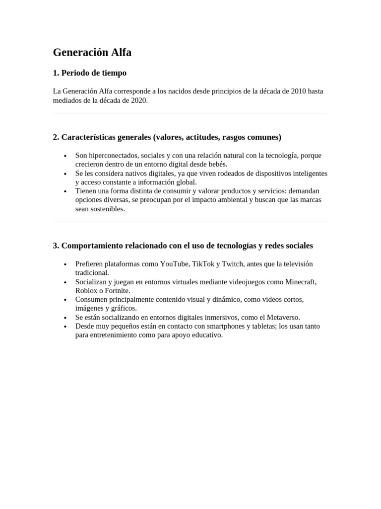 Generación Alfa | PDF