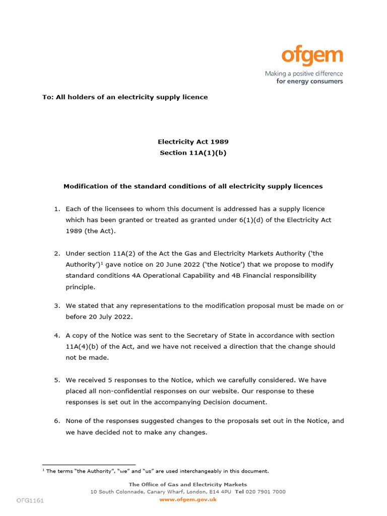 Decision Notice - Electricity | PDF | License