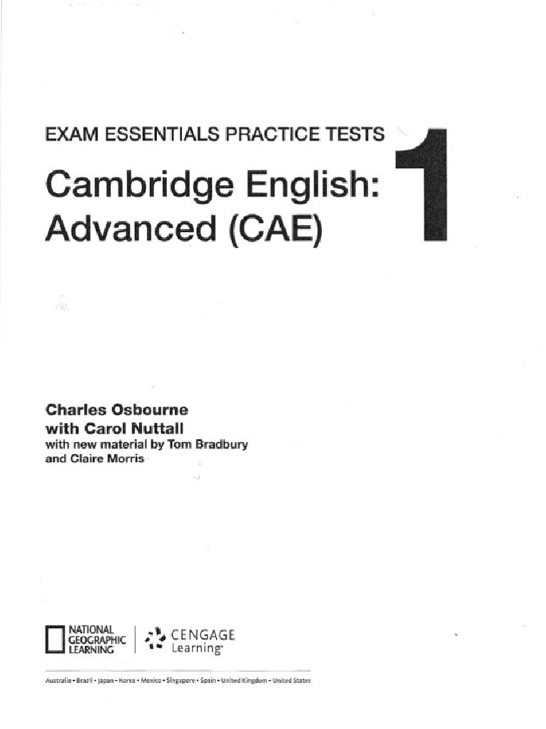 Exam Essentials Cambridge Advanced Practice-1-231 | PDF
