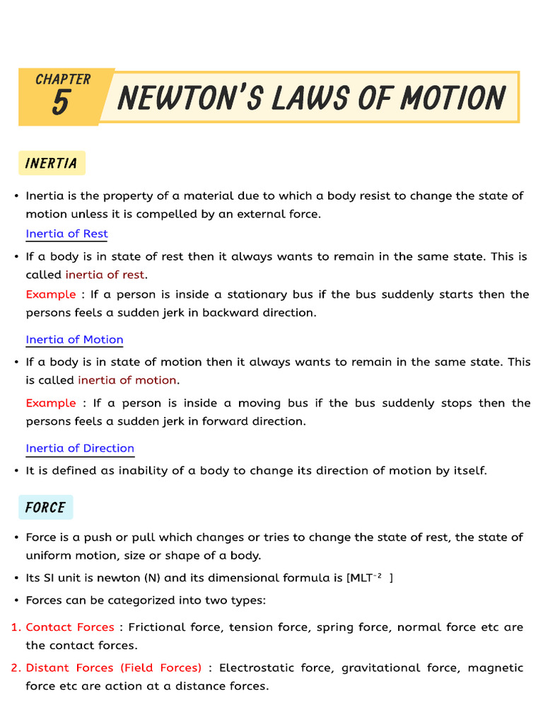 NEET 11 Physics NLM Notes Hand Written For Aspirants | PDF | Force ...