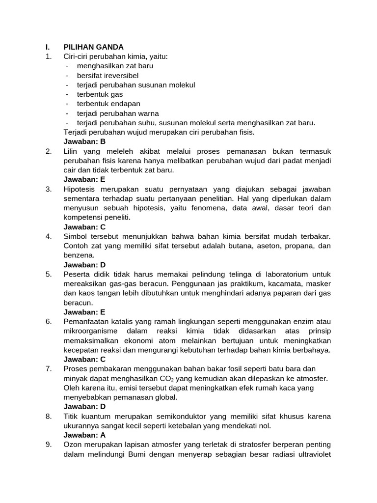 Assesmen Sumatif Semester 1 Bab 1 | PDF
