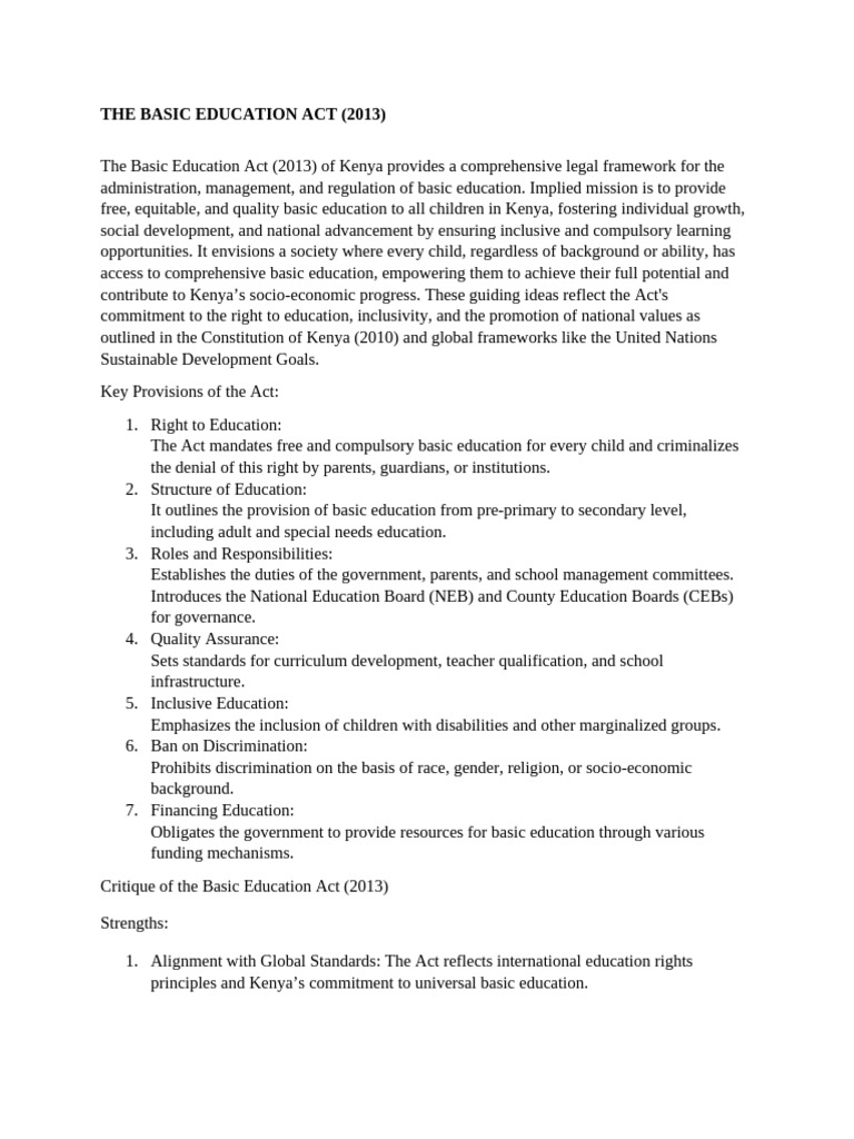The Basic Education Act | PDF | Social Exclusion | Special Education