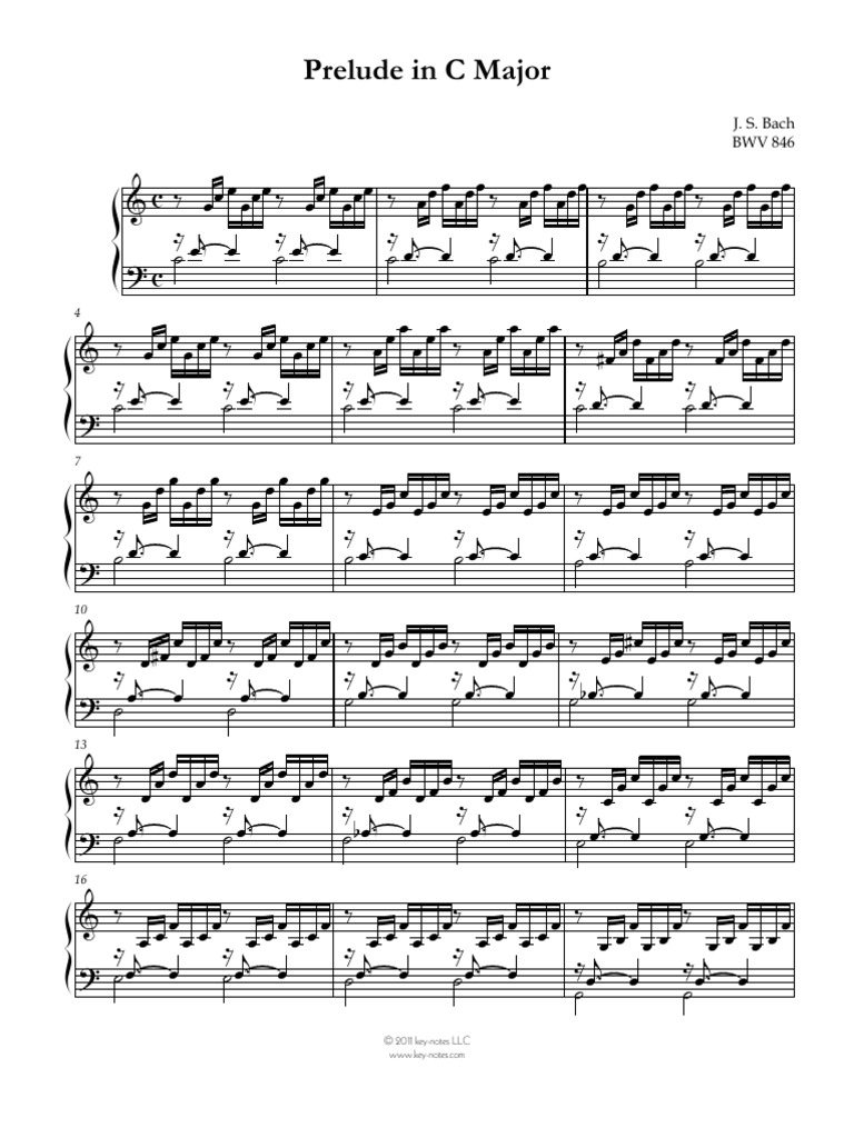 Bach Prelude C Major Wtc1 | PDF