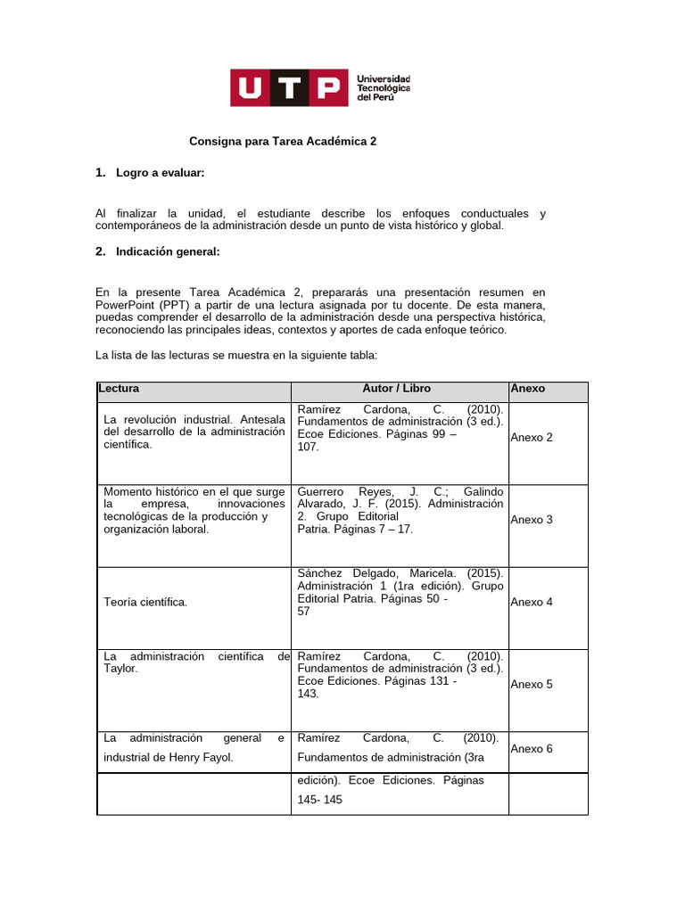 ?(AC-S08) Semana 08 - Tema 01 Tarea - Tarea Académica 2 (TA2) - INTRODUCCION A LA ADMINISTRACION ...