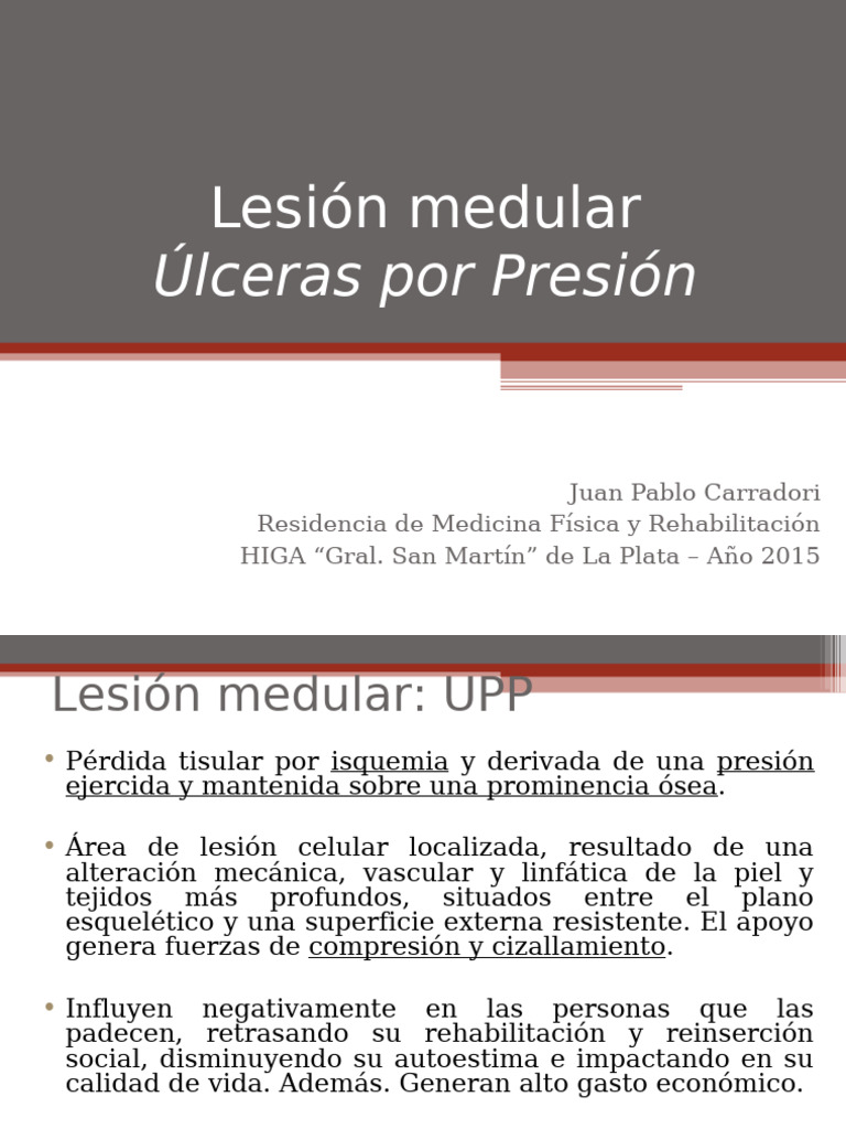Prevención y Tratamiento de UPP en Lesión Medular | PDF | Lesión de la ...