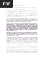 Malala's UN Speech for Education Rights | PDF | Malala Yousafzai