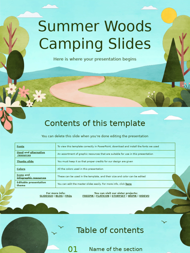Summer Camping Presentation Template | PDF | Planets | Solar System