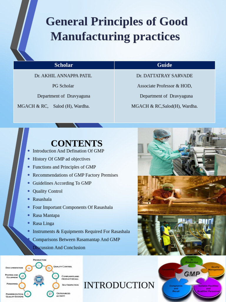 GMP Guidelines for Herbal Drug Manufacturing | PDF