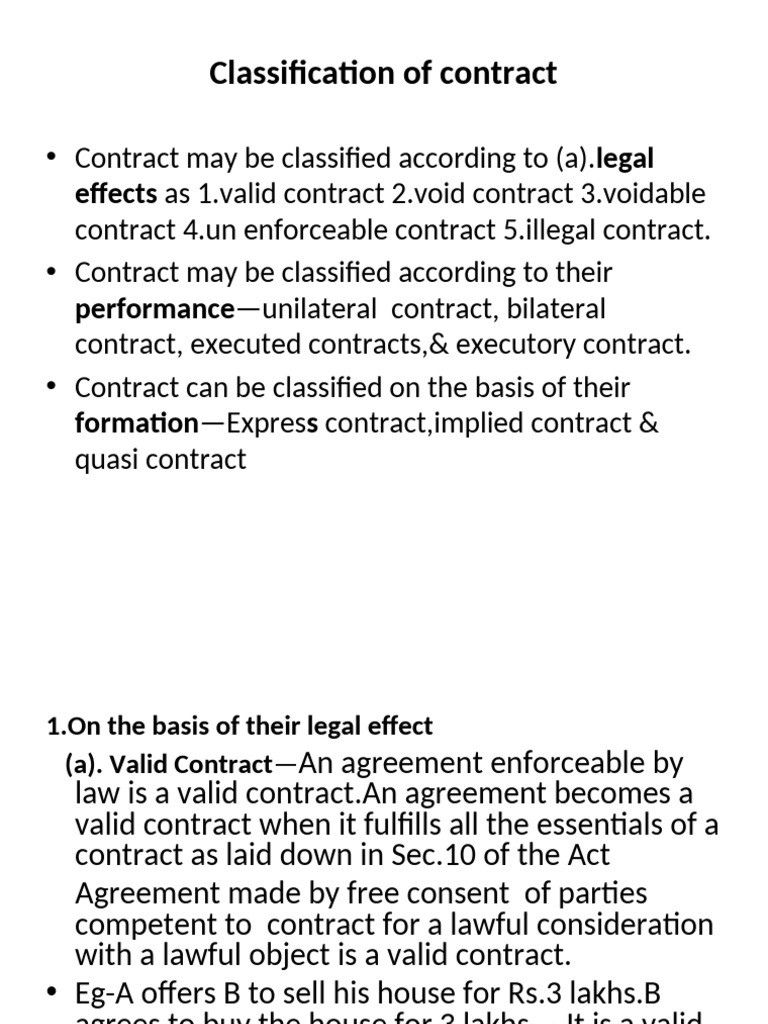 3.classification of Contract | PDF | Contract Law | Justice