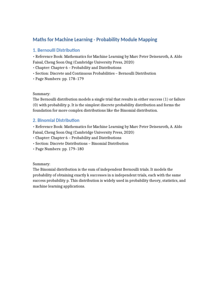 Bernoulli and Binomial Distributions Explained | PDF