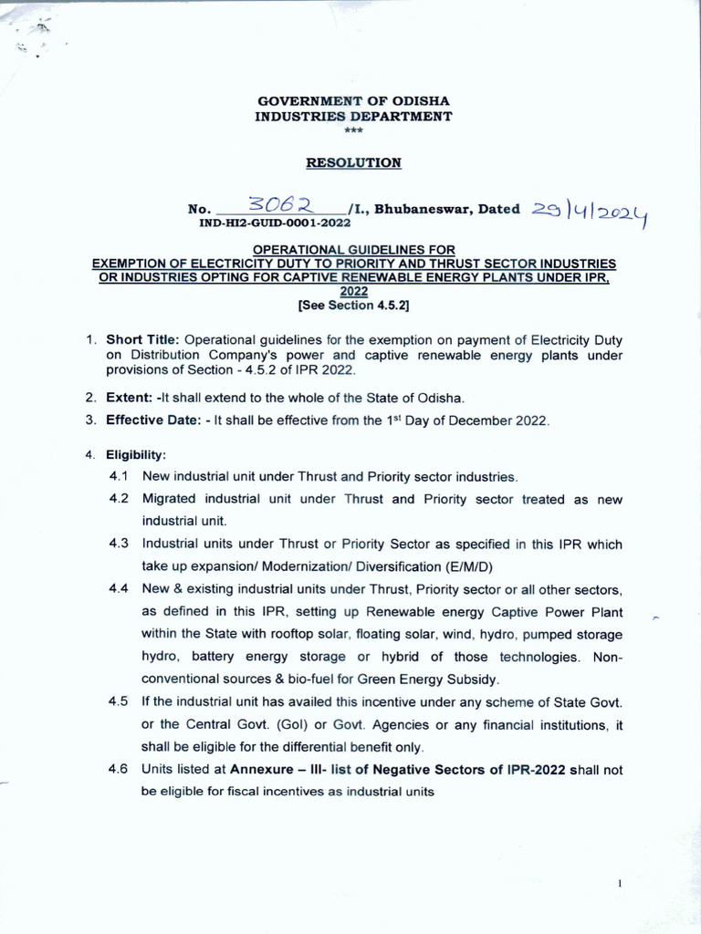 Og Exemption On Ed | PDF | Solar Power | Energy Technology