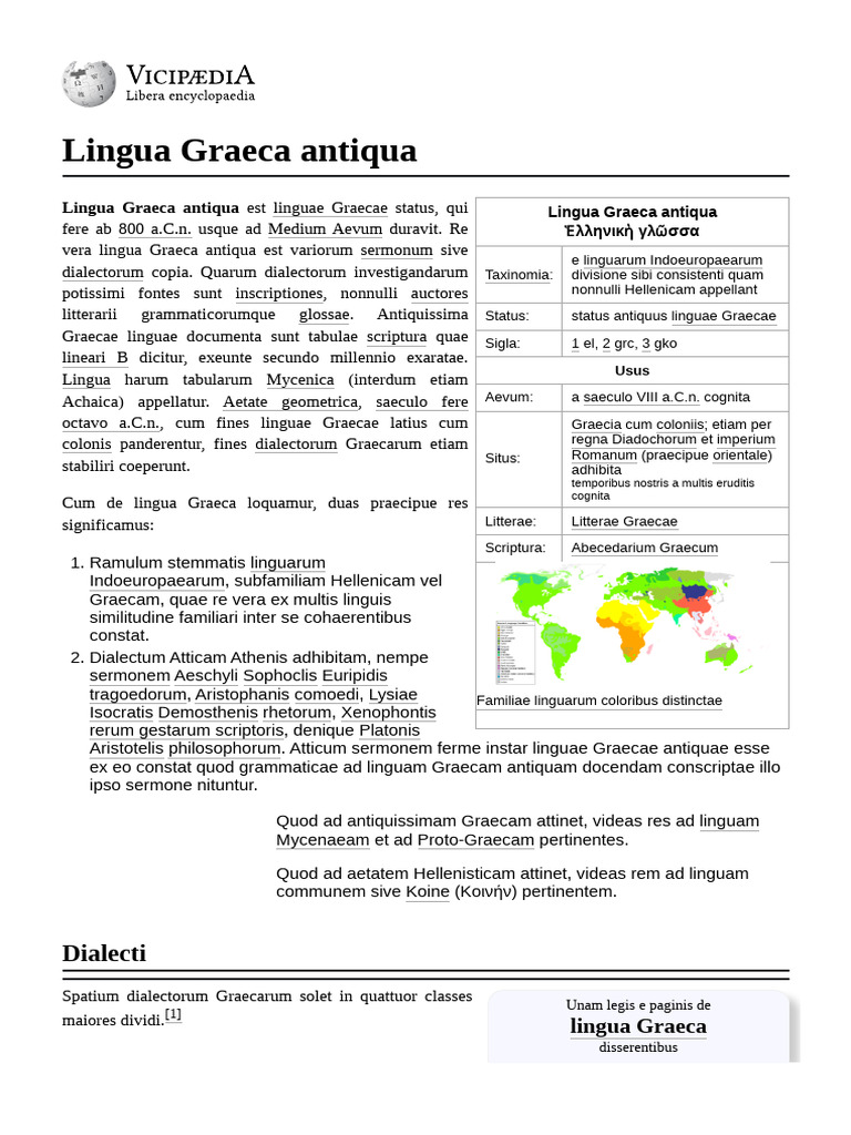 Lingua Graeca Antiqua | PDF