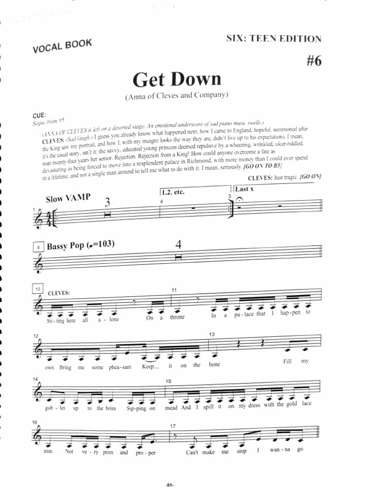 Six Vocal Score PT 2 | PDF