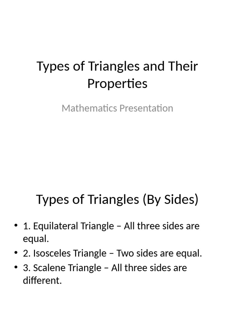 Types Properties Triangles | PDF