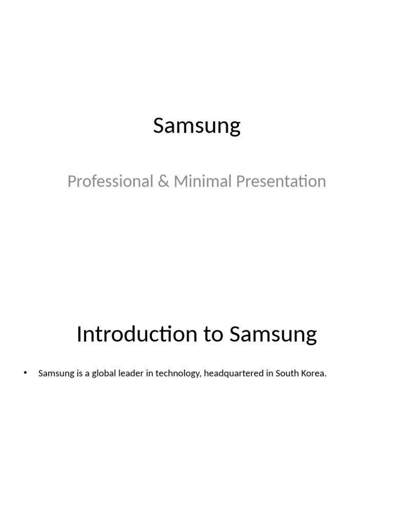 Samsung Presentation | PDF